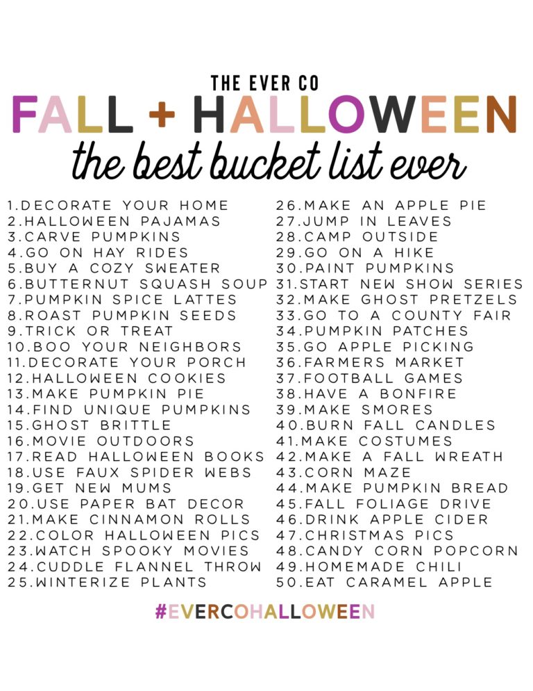 first weekend of fall | bucket list - Showit Blog